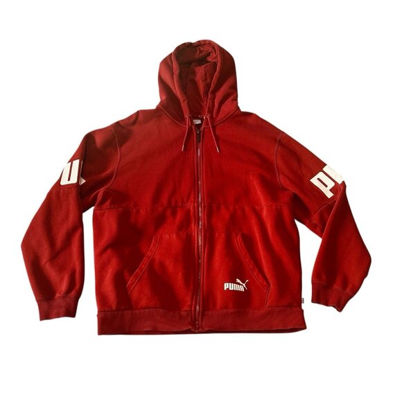 Puma | Shirts | Puma Way Hoodie Xl Cuff Brand Logo Design Full Zip Long ...